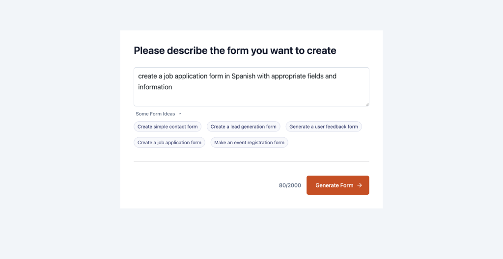 How To Create A WordPress Form With AI - SureForms